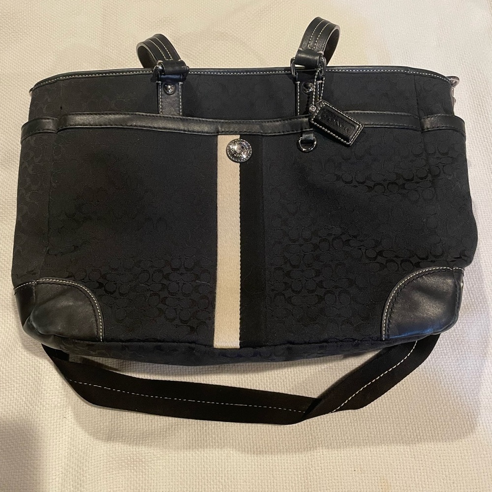 Coach Signature Voyager/Diaper Bag - Gem